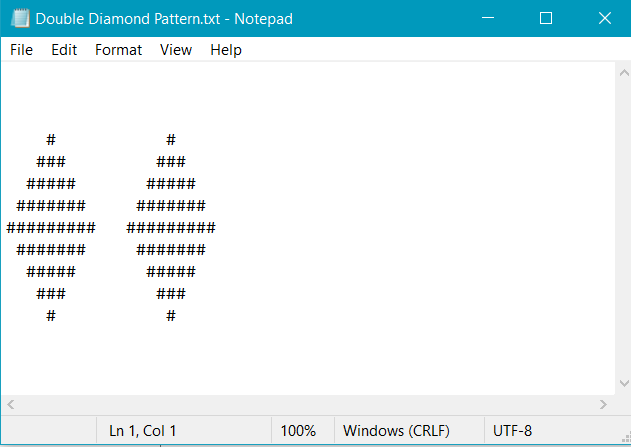 Solved Write a program that displays the pattern in the file | Chegg.com