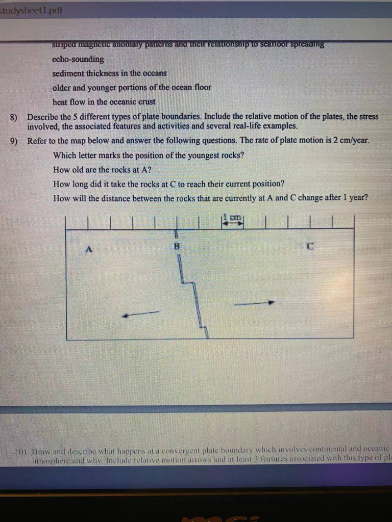 Solved tudysheet1.pdf supea magnetc anomaly patterns and | Chegg.com