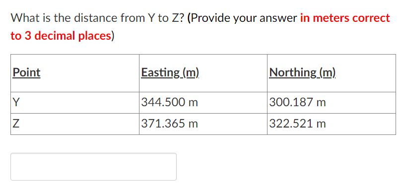 Solved What is the distance from \\( Y \\) to \\( Z \\) ? | Chegg.com