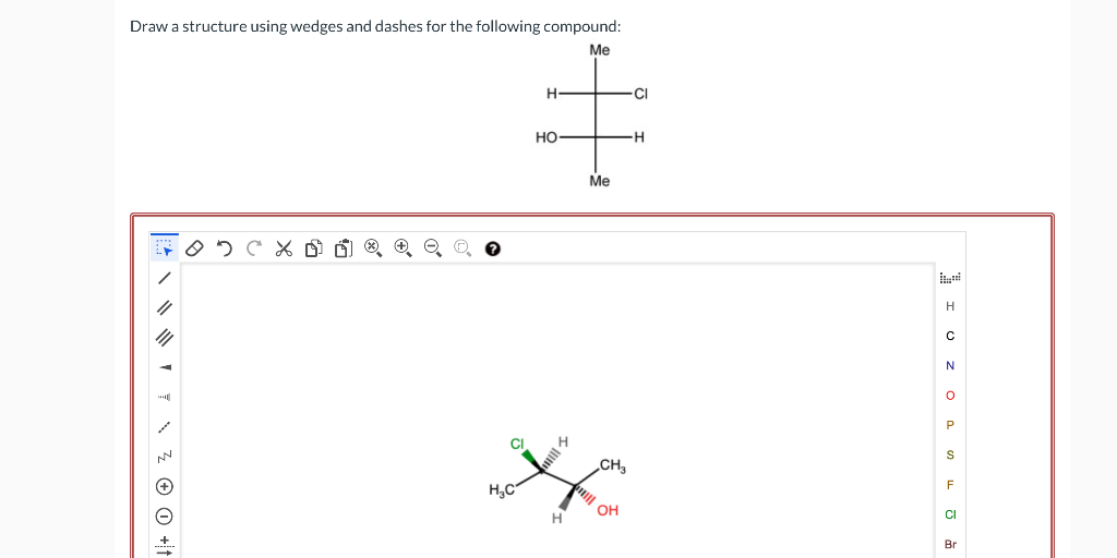 Solved Draw a structure using wedges and dashes for the | Chegg.com
