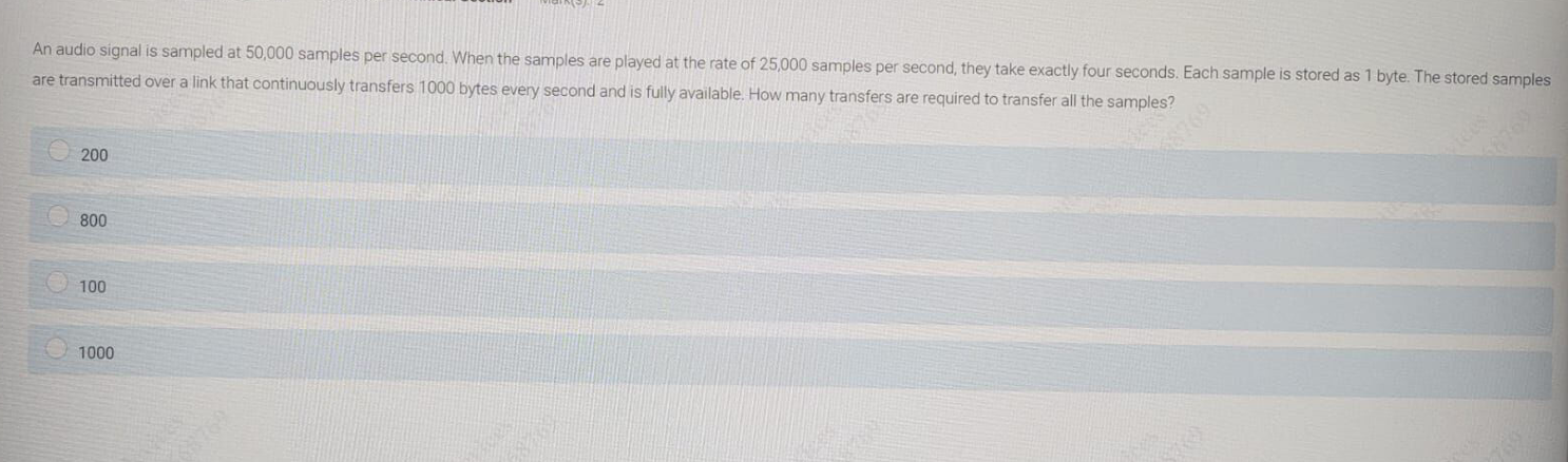 Solved An audio signal is sampled at 50,000 ﻿samples per | Chegg.com