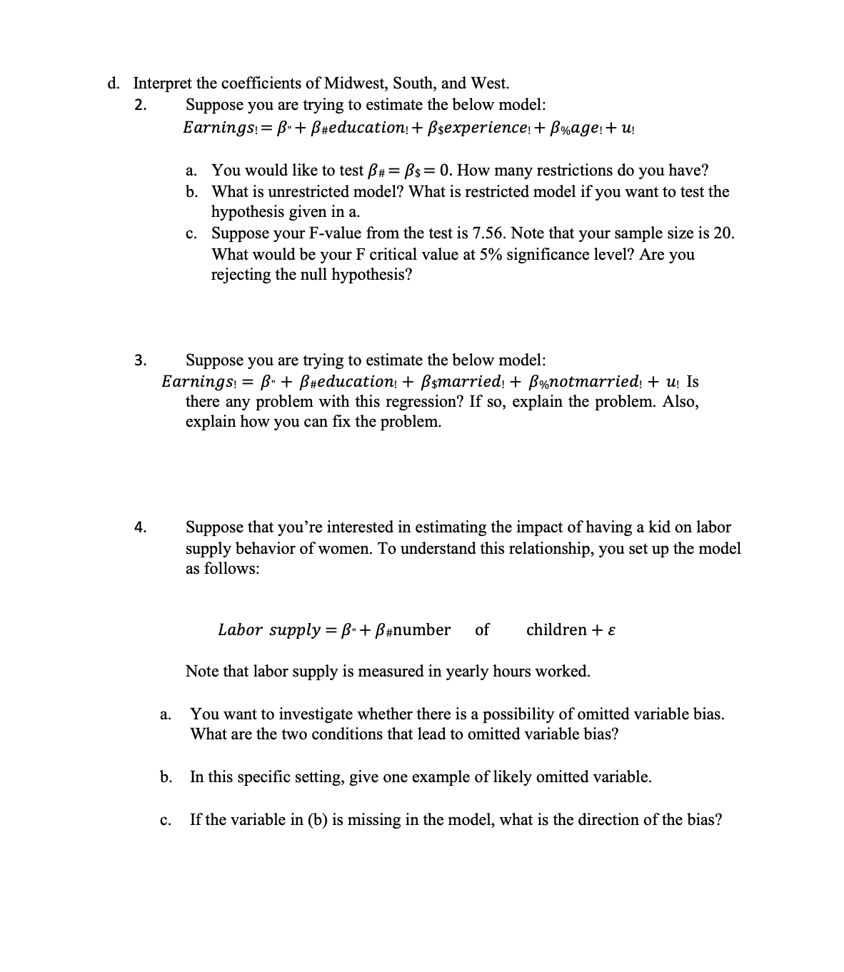 Econ 300 Fall 2023 Problem set 3 Instructions: Please | Chegg.com