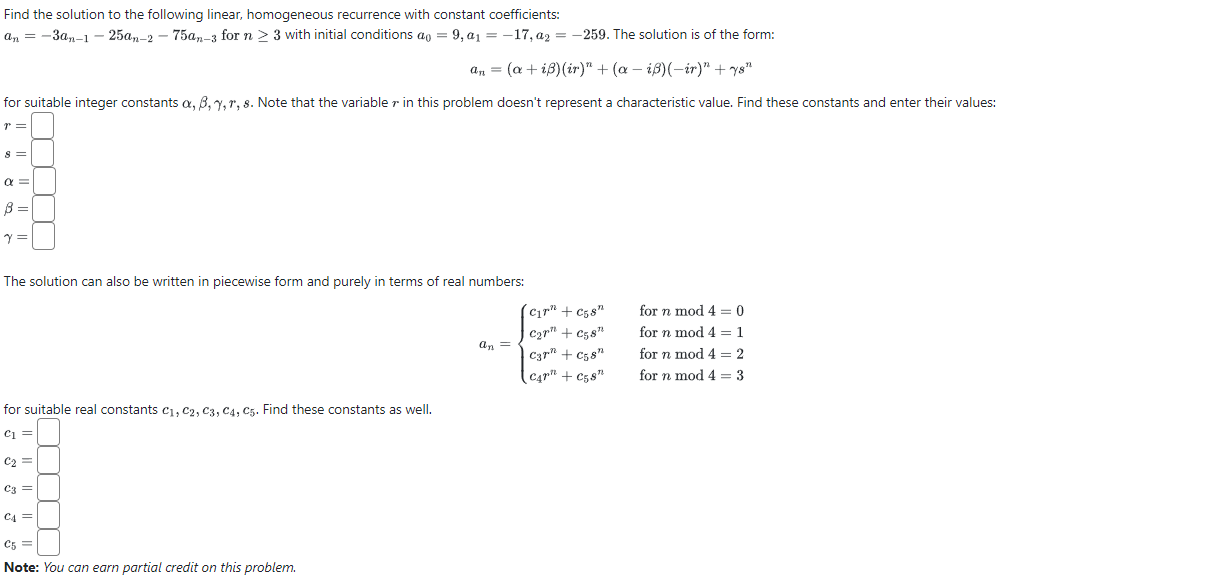 Solved Find the solution to the following linear, | Chegg.com