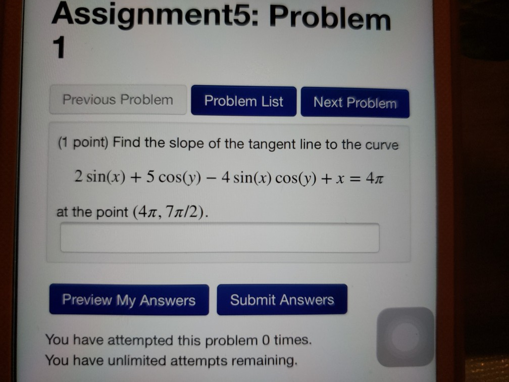 Solved Assignment5: Problem Previous Problem Problem List | Chegg.com