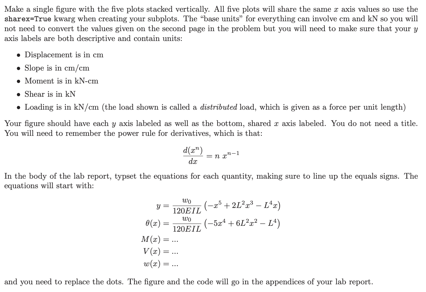 Make a single figure with the five plots stacked | Chegg.com