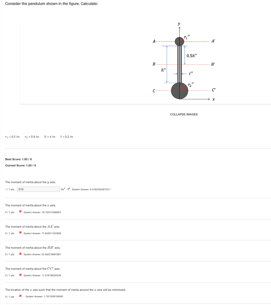 Solved Consider the pendulum shown in the figure. Calculate: | Chegg.com