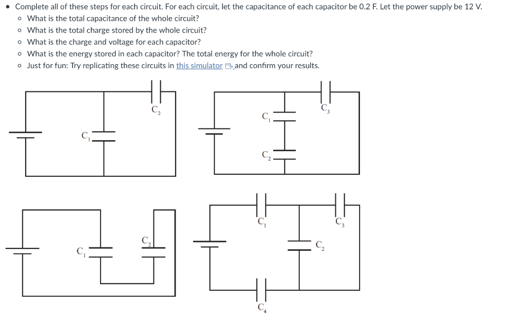Solved - Complete all of these steps for each circuit. For | Chegg.com