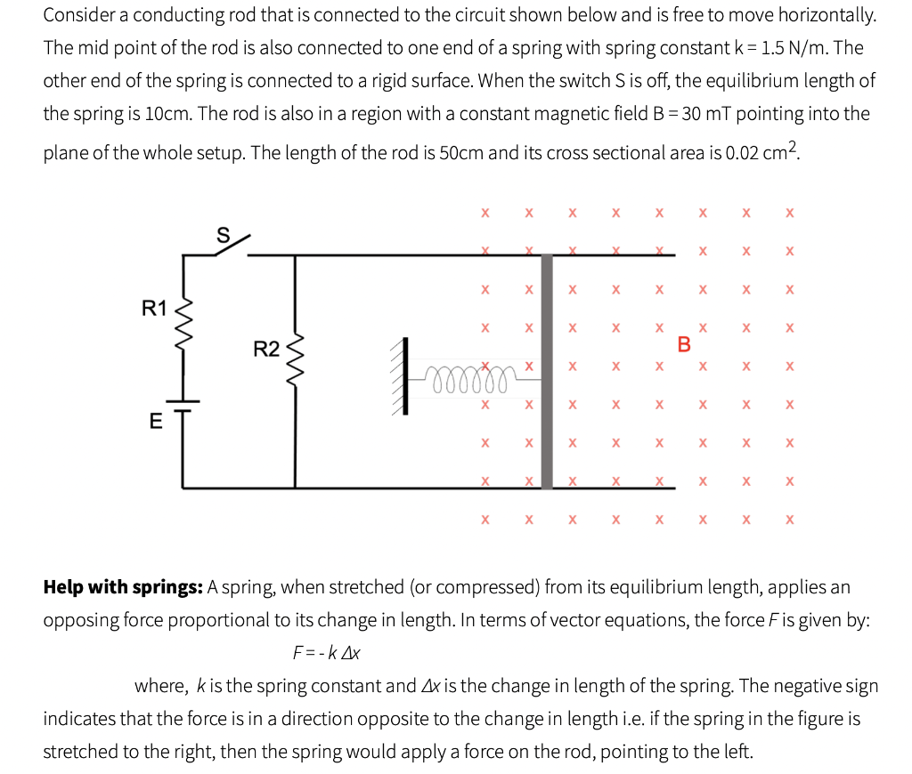 Solved (a) Given that the resistivity of the conducting rod | Chegg.com
