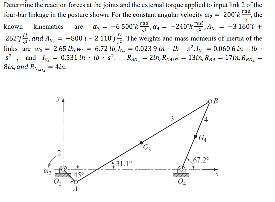 Solved Determine the reaction forces at the joints and the | Chegg.com