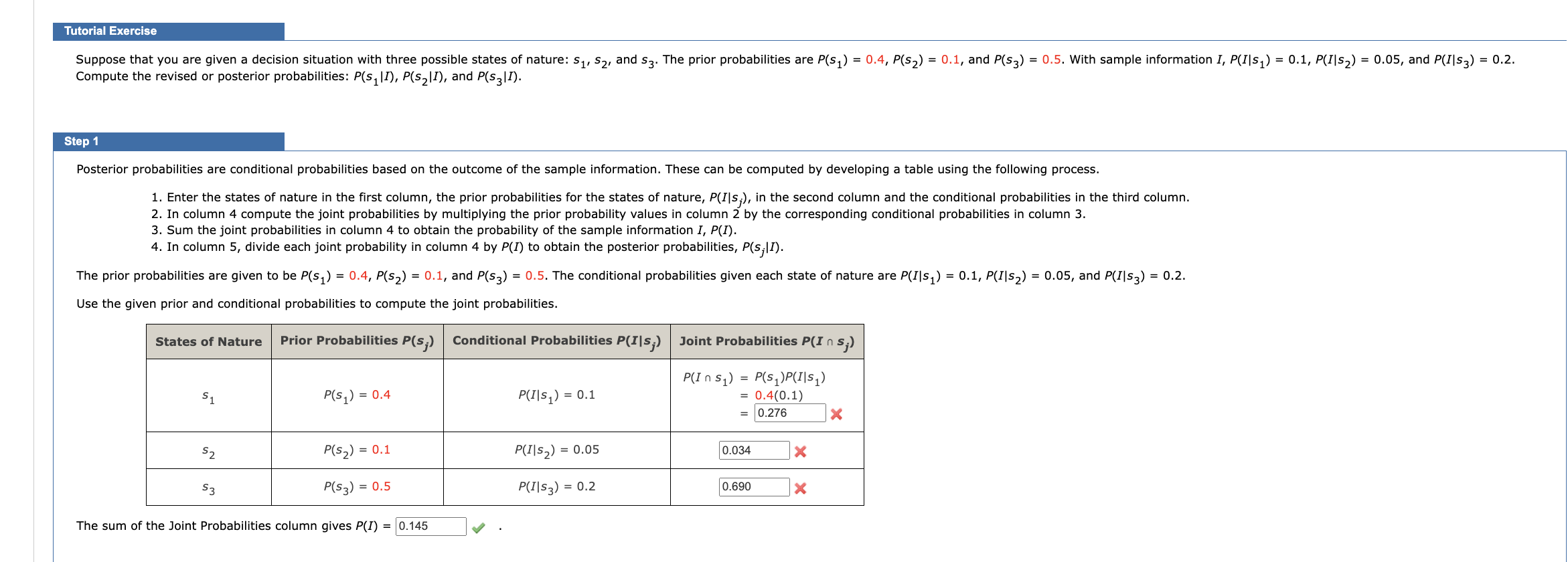 Solved Compute the revised or ﻿posterior probabilities: | Chegg.com