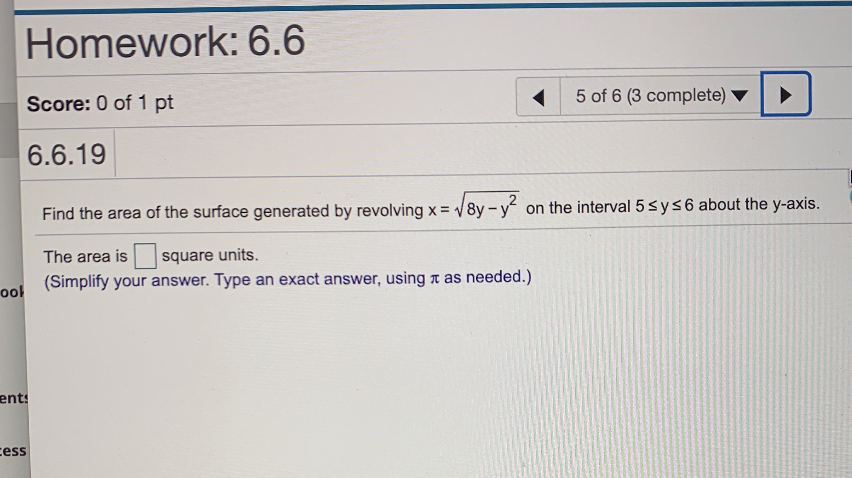 Solved Homework 6 6 Score 0 Of 1 Pt 5 Of 6 3 Complete