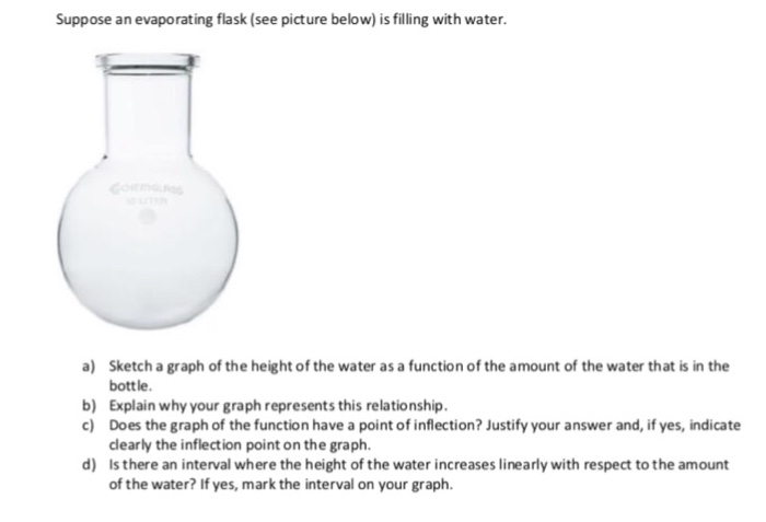 Solved Suppose an evaporating flask (see picture below) is | Chegg.com
