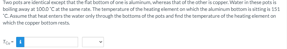 Solved Two pots are identical except that the flat bottom of | Chegg.com