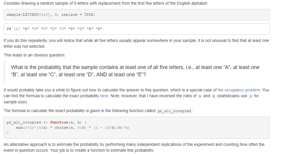 Solved Consider drawing a random sample of 9 letters with | Chegg.com