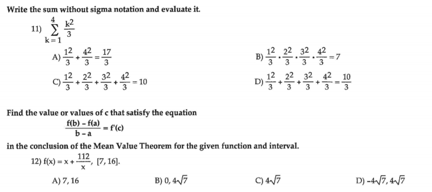 Solved Write the sum without sigma notation and evaluate it. | Chegg.com