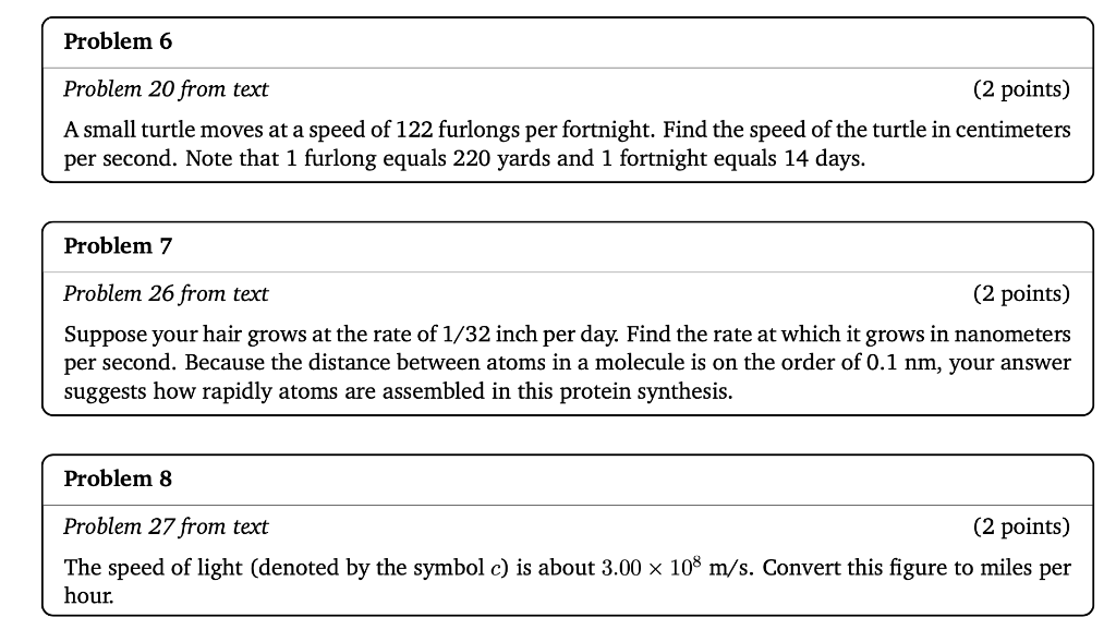 Solved Problem 6 Problem 20 from text (2 points) A small | Chegg.com