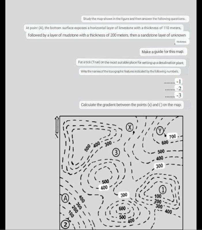 Solved Study the map shown in the figure and then answer the | Chegg.com