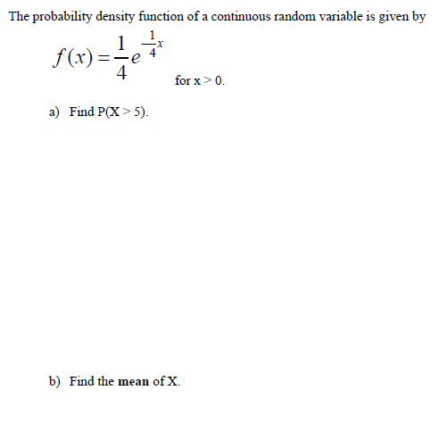 Solved The probability density function of a continuous | Chegg.com