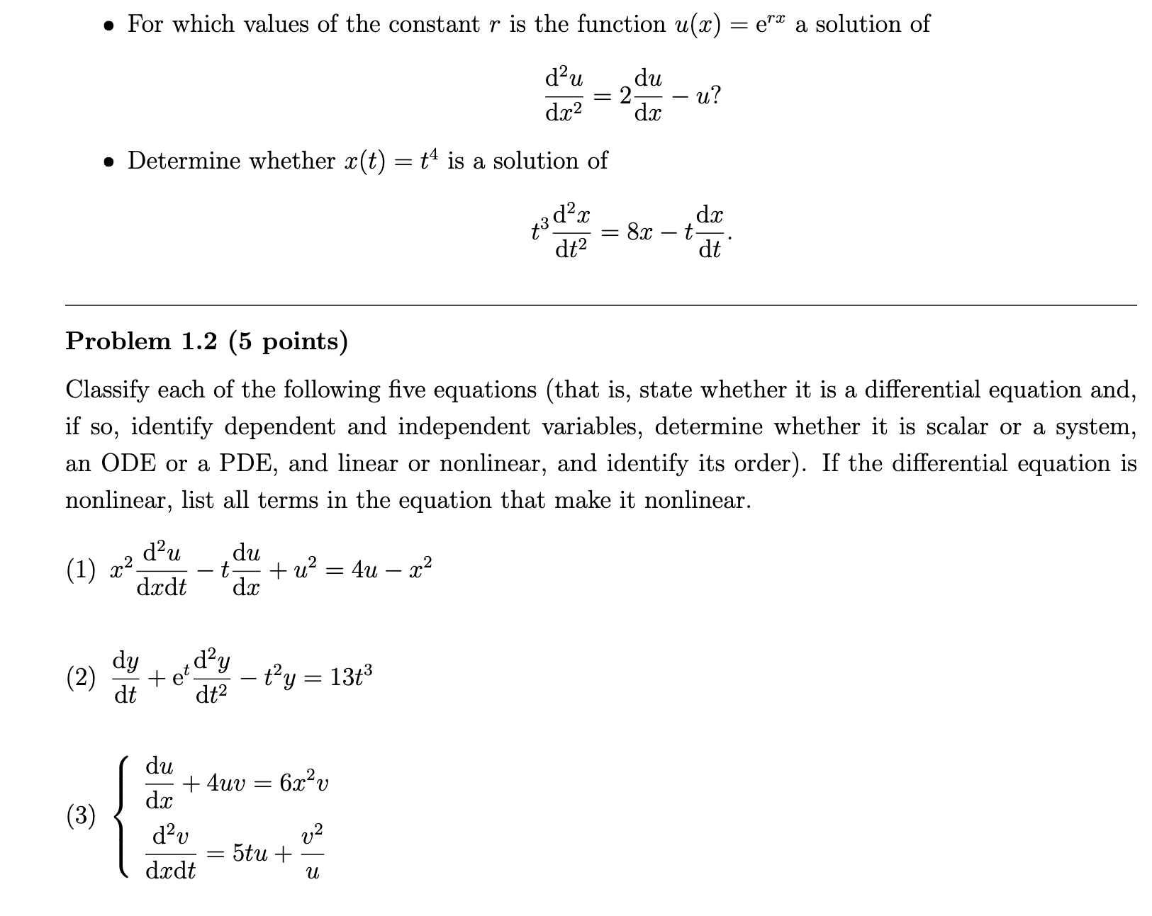 Solved - For which values of the constant r is the function | Chegg.com
