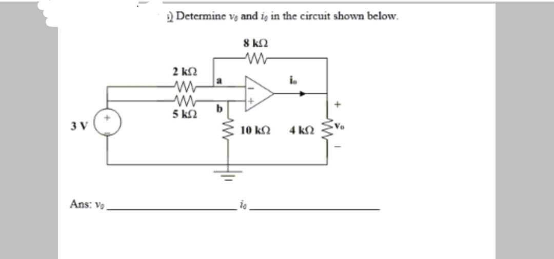 Solved ) Determine vy and is in the circuit shown below. 8 | Chegg.com