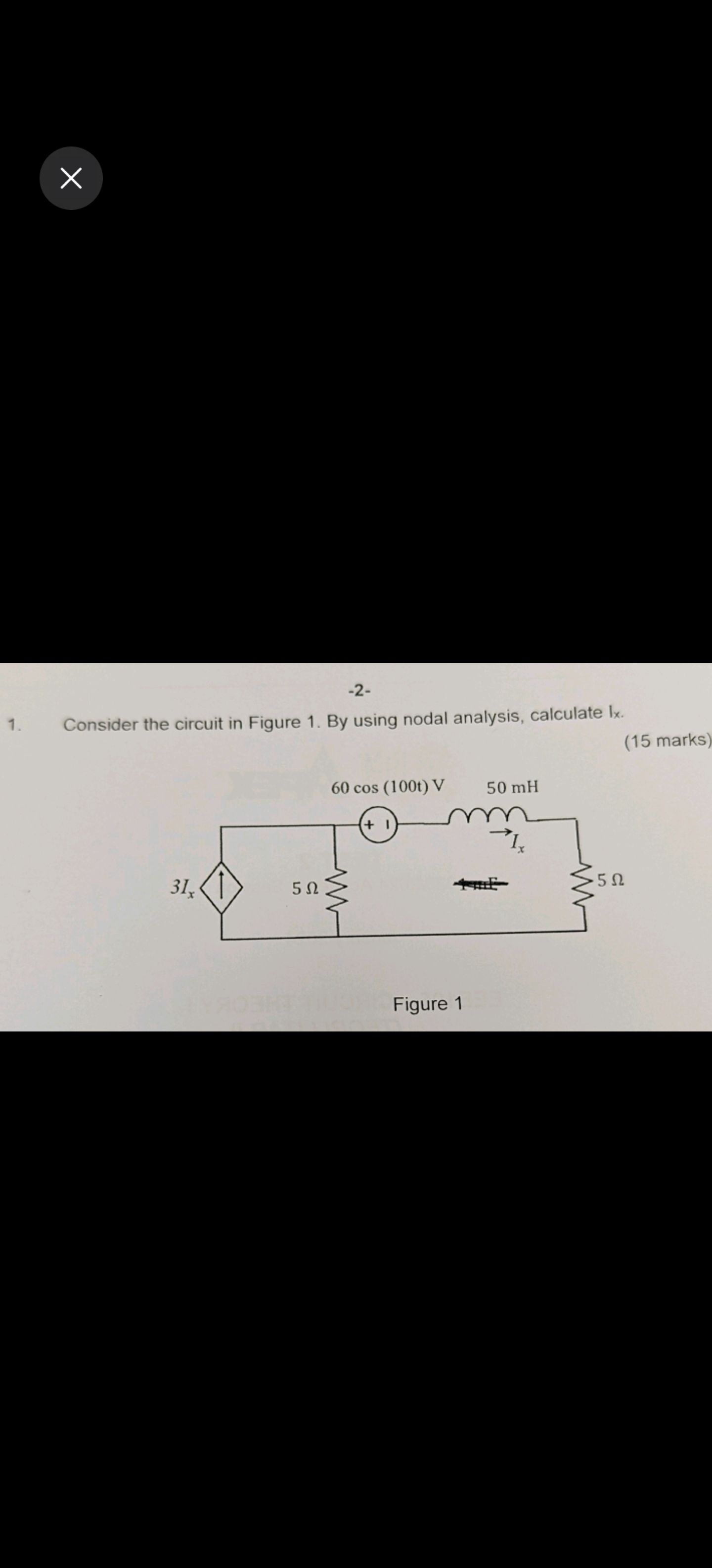 Solved -2Consider the circuit in Figure 1. ﻿By using nodal | Chegg.com