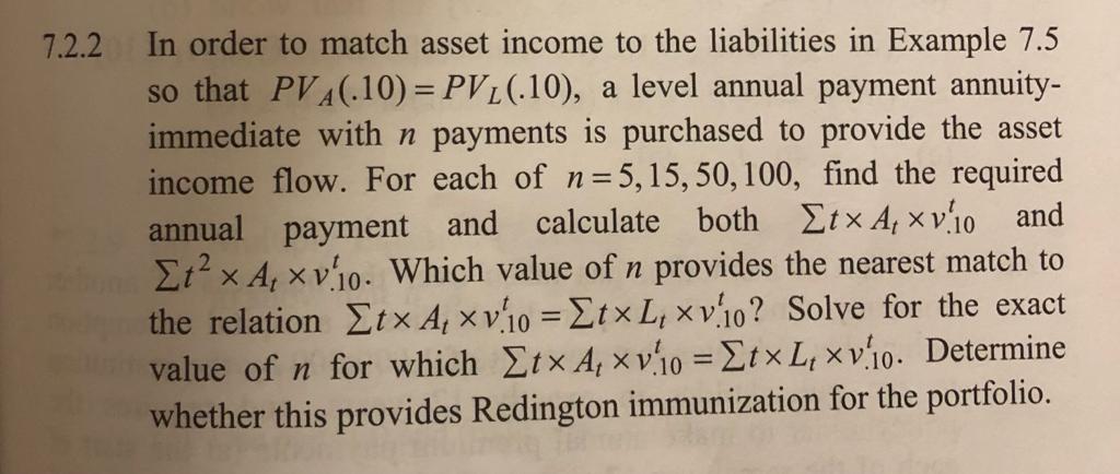 .2 .2 In order to match asset income to the | Chegg.com