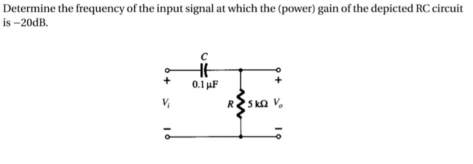 Solved Determine the frequency of the input signal at which | Chegg.com