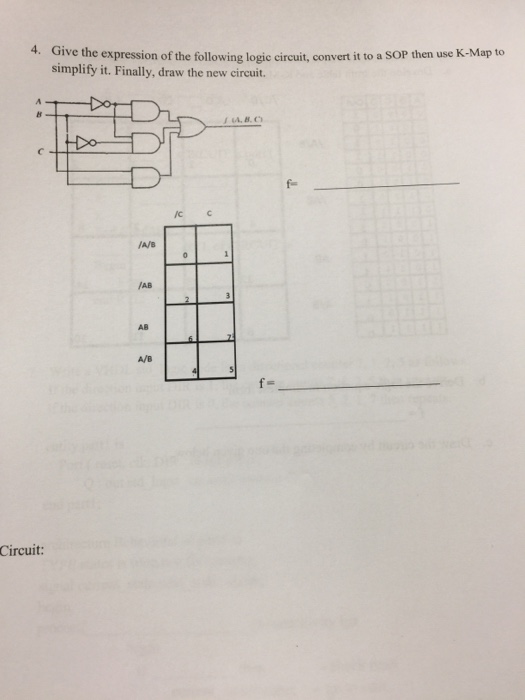Solved Give The Expression Of The Following Logic Circuit