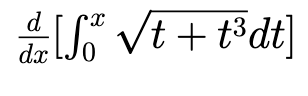 Solved dxd[∫0xt+t3dt]dxd[∫1xln(1+t2)dt] | Chegg.com