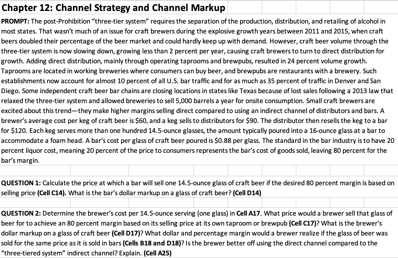 Chapter 12: Channel Strategy and Channel Markup | Chegg.com