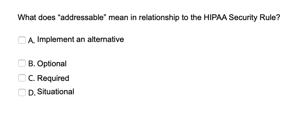 Solved What does "addressable" mean in relationship to the | Chegg.com