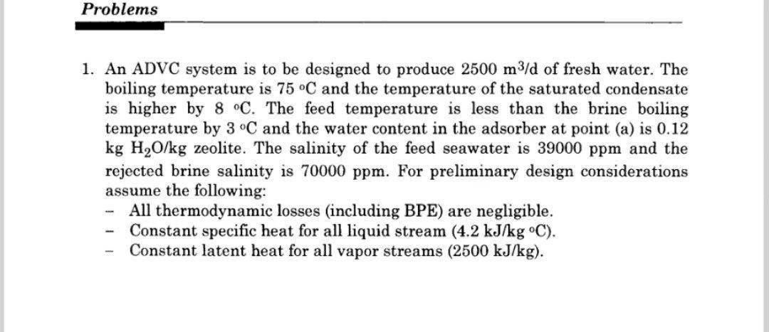 Problems 1. An ADVC system is to be designed to | Chegg.com