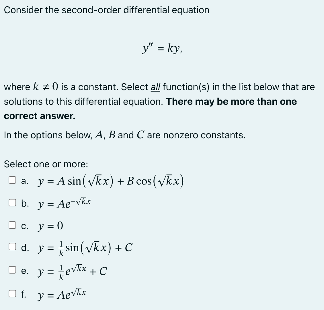 Solved Consider the second-order differential equation | Chegg.com