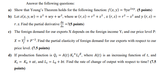 Solved Answer the following questions: a) Show that Young's | Chegg.com