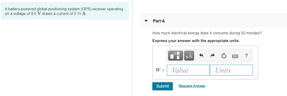 Solved A battery-powered global positioning system (GPS) | Chegg.com