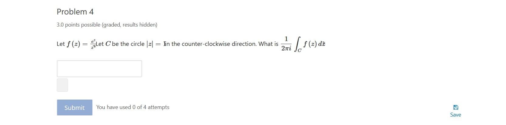 Solved Problem 4 3.0 points possible (graded, results | Chegg.com