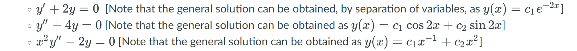 solve the following 1st- and 2nd-order homogeneous | Chegg.com