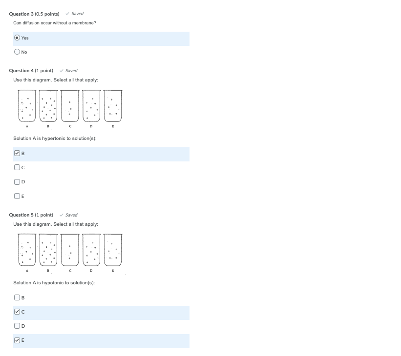 Solved Question 3 (0.5 points) Saved Can diffusion occur | Chegg.com