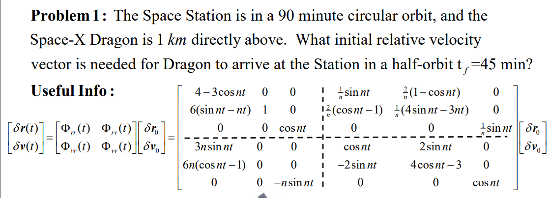 a a Problem 1: The Space Station is in a 90 minute | Chegg.com