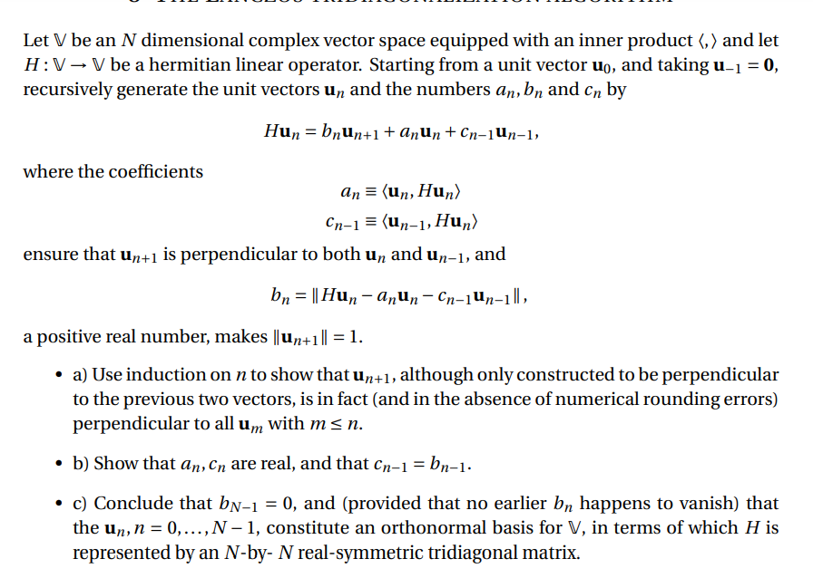 Let V be an N dimensional complex vector space | Chegg.com