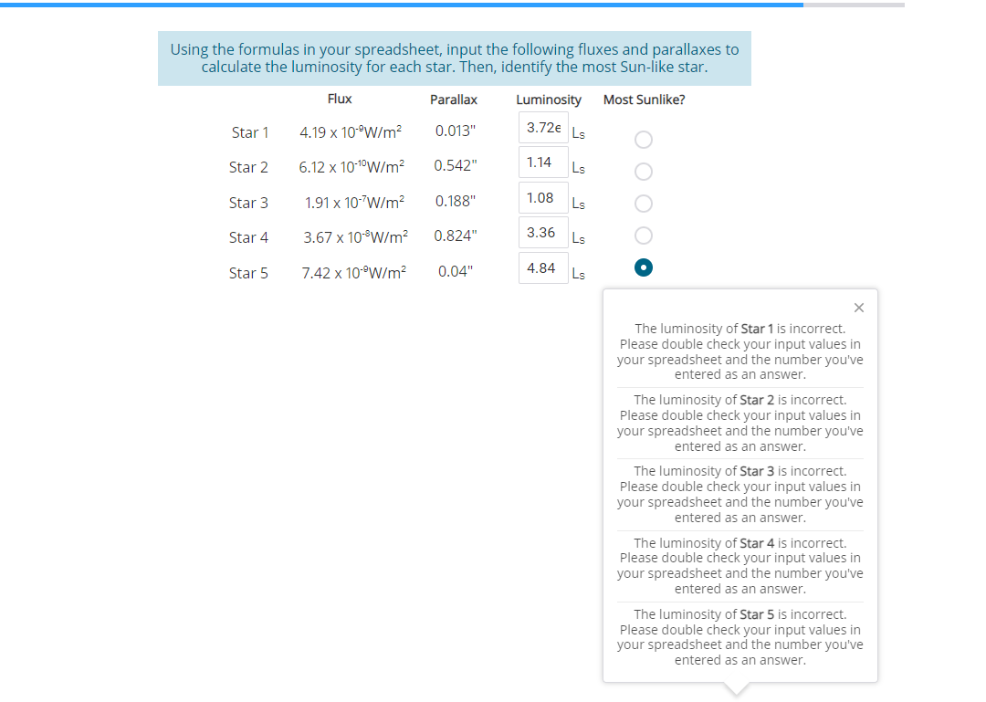 Solved Using the formulas in your spreadsheet, input the | Chegg.com