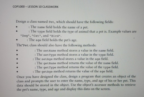 Solved Create the class diagram (UML) and write the | Chegg.com