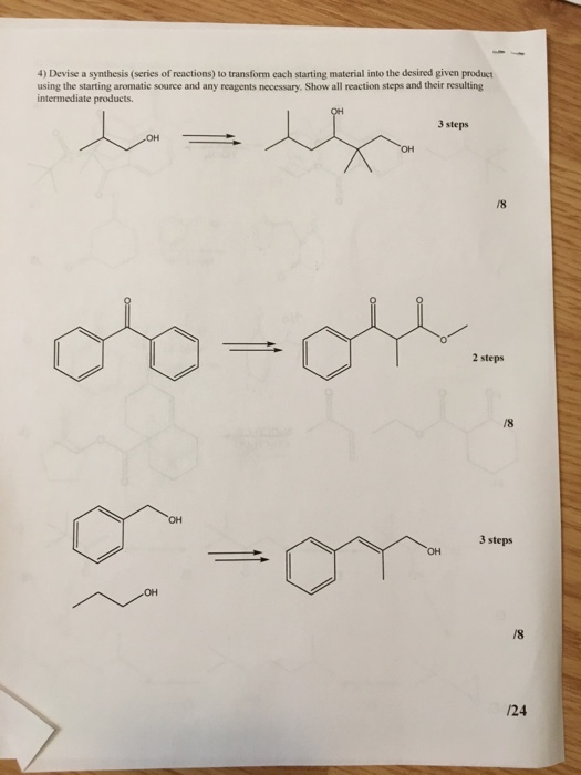 Solved Devise a synthesis (series of reactions) to transform | Chegg.com