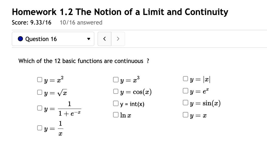 Homework 1 2 The Notion Of A Limit And Continuity