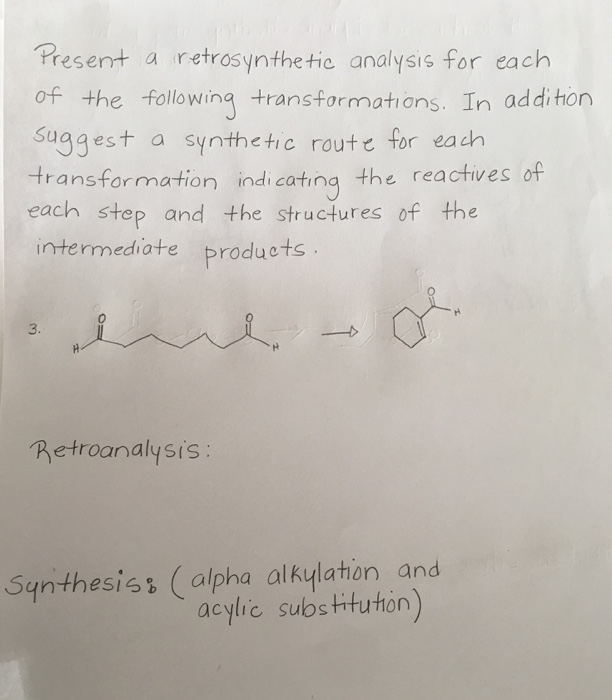 Solved Present a retrosynthetic analysis for each of the | Chegg.com