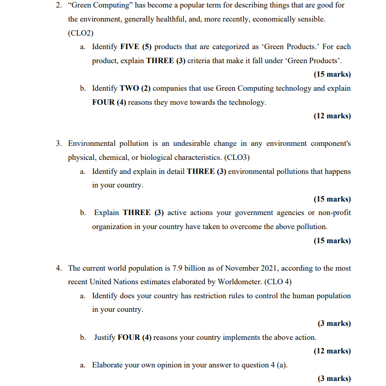 Solved Environmental management helps us identify the | Chegg.com