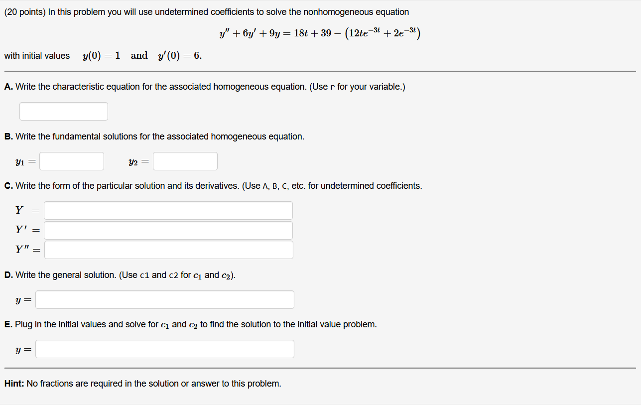 Solved (20 ﻿points) ﻿In this problem you will use | Chegg.com