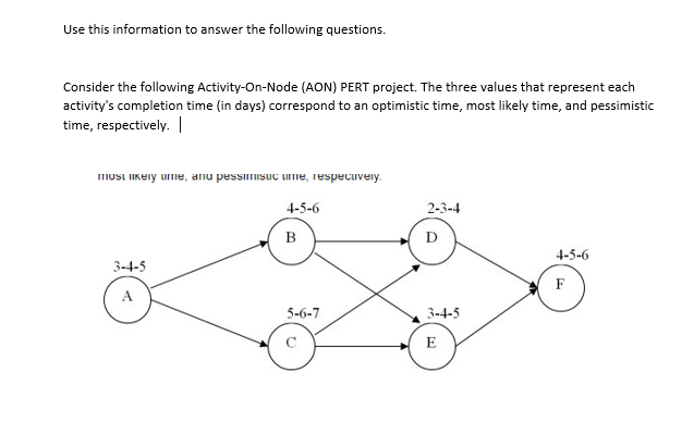 Solved Use this information to answer the following | Chegg.com