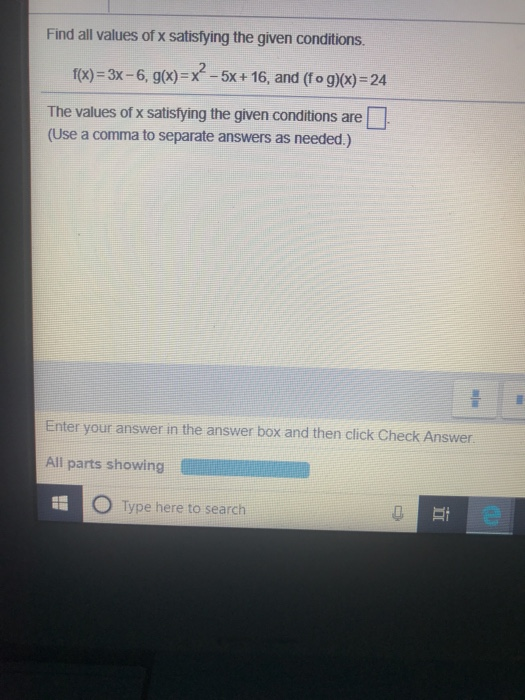 Solved Find all values of x satisfying the given conditions. | Chegg.com