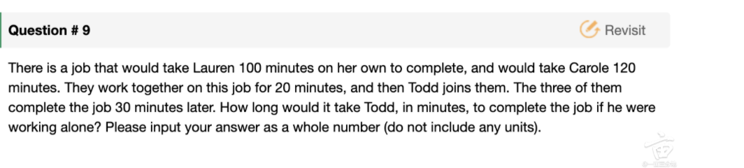 Solved Question #9 Revisit There is a job that would take | Chegg.com